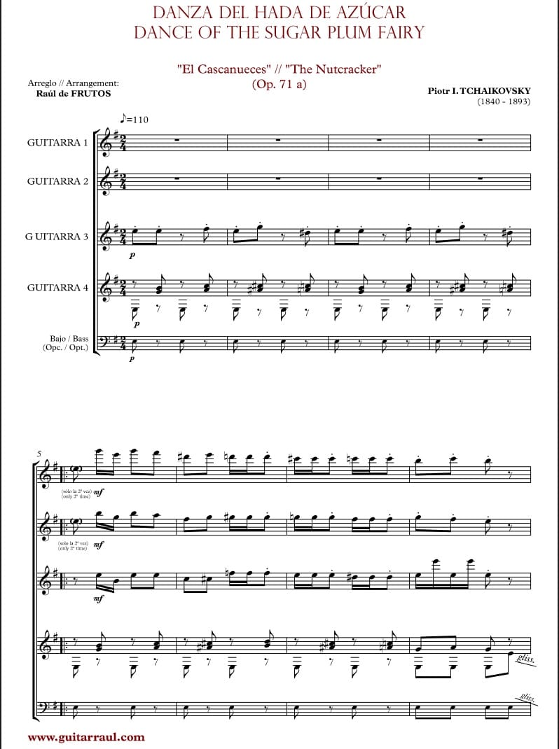 Danza del hada del azúcar "El cascanueces" (Tchaikovsky) - Guitarraul