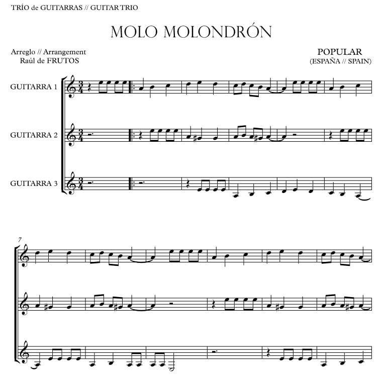 Molo molondrón (3 guit) (España) - Guitarraul