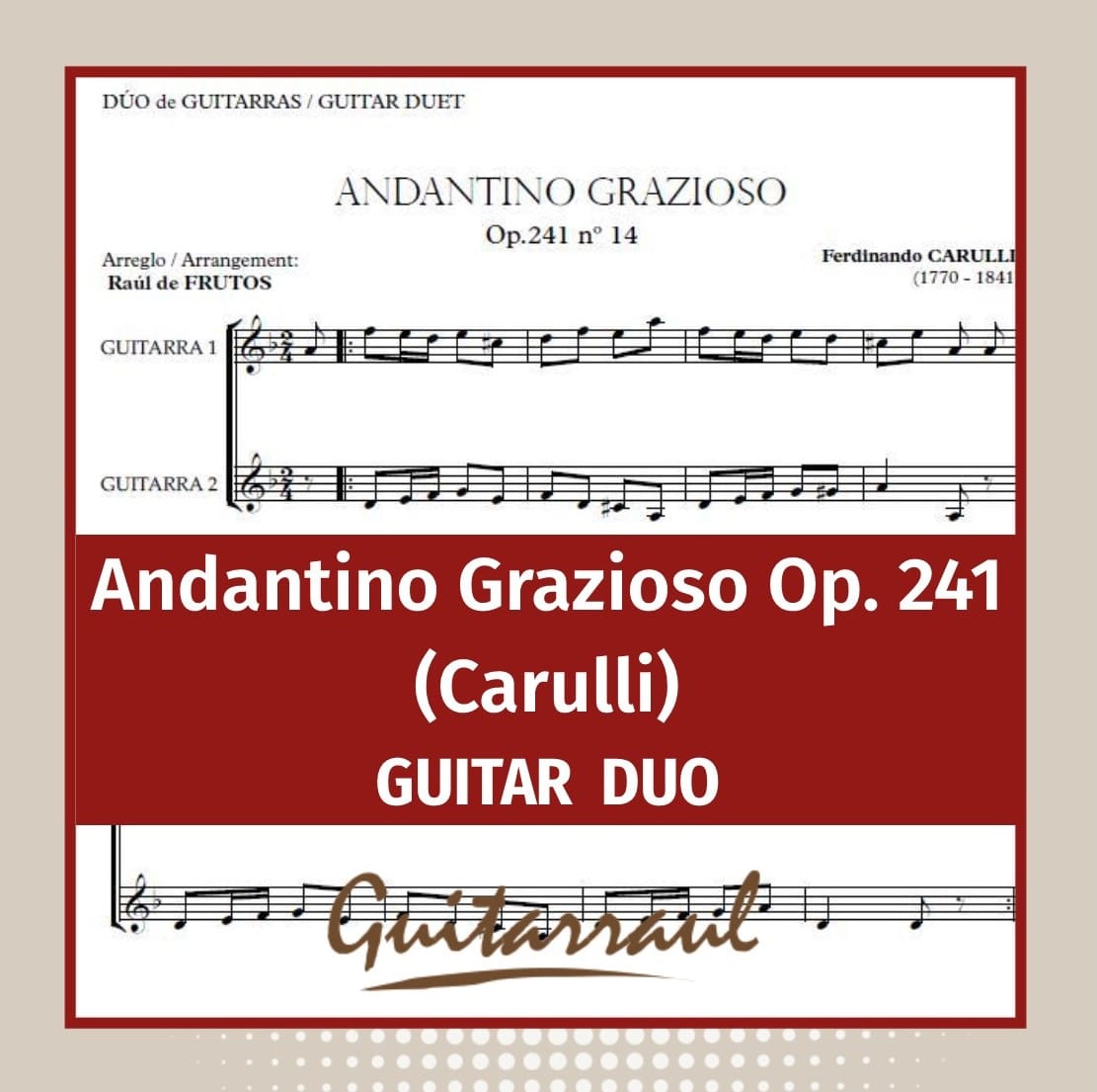 Andantino Grazioso Op.241 (Carulli) FREE - Guitarraul